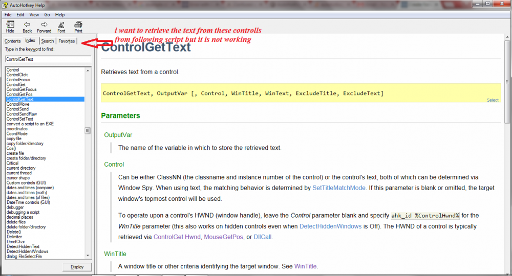How To Use Controlgettext Command In Autohotkey Autoit General Help And Support Autoit Forums