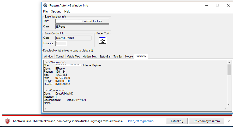 Java Tm Click Not Working Autoit General Help And Support Autoit Forums
