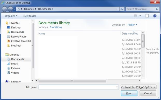 Cannot Control the "Choose File to Upload" Pop-Up Window - (Moved ...