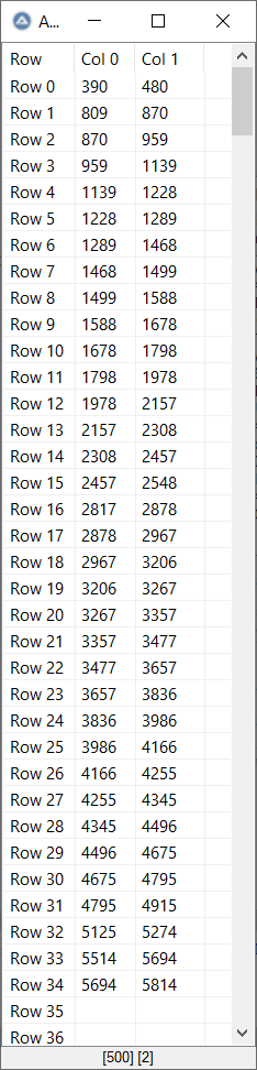 Intervals In A 2d Array Autoit General Help And Support Autoit Forums