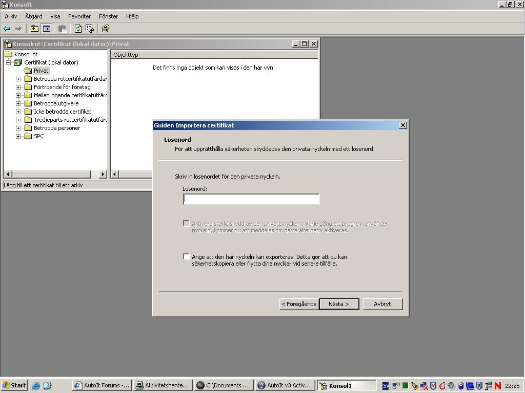 Mmc Certificate Password Paste Problem Autoit General Help And Support Autoit Forums